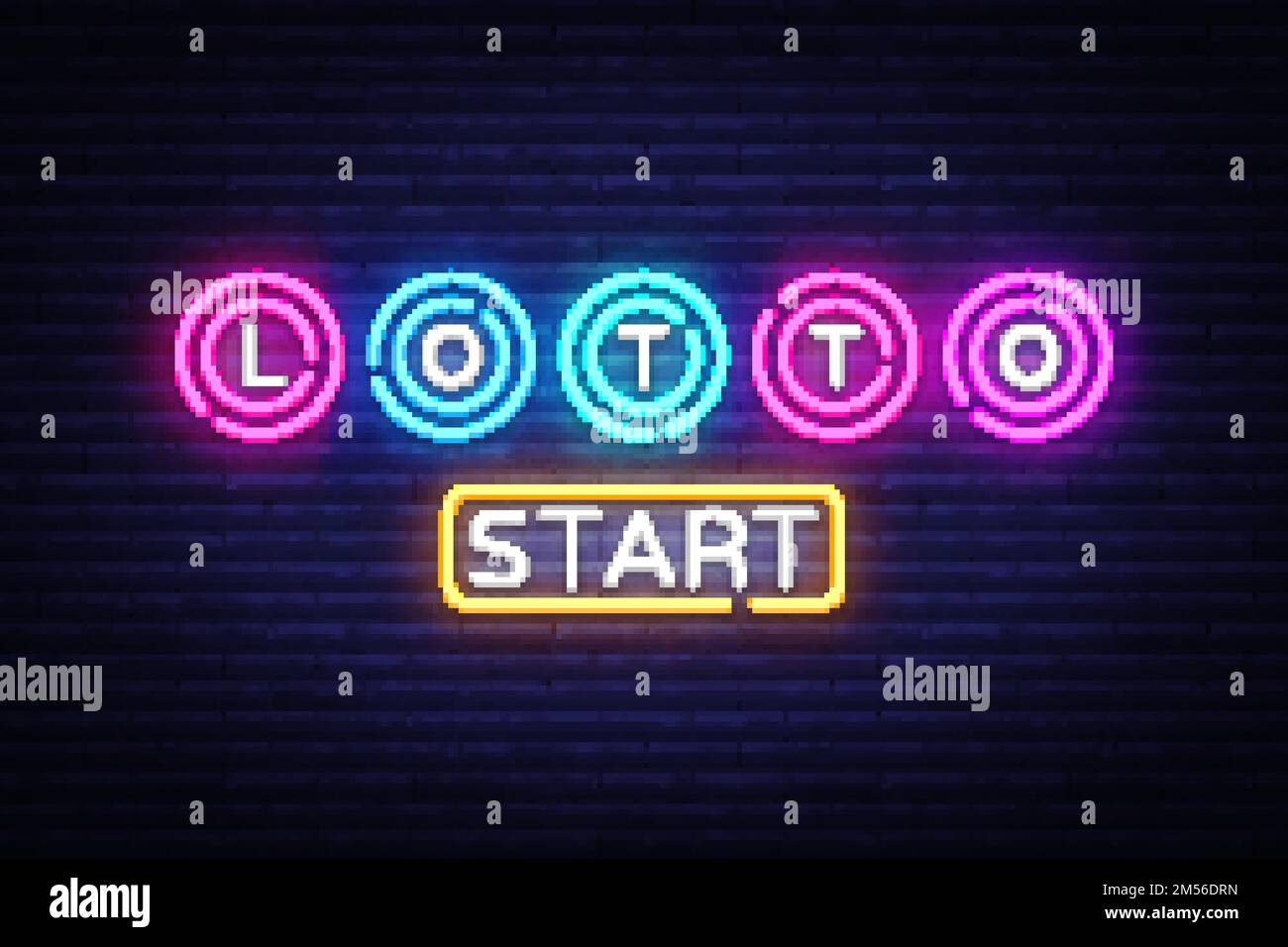 Lottery neon sign vector. Lotto Design template neon sign, Casino ...