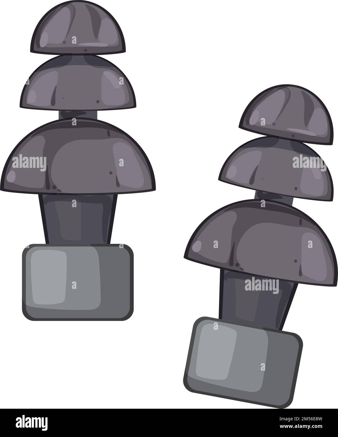 equipment earplugs noise cartoon vector illustration Stock Vector Image ...