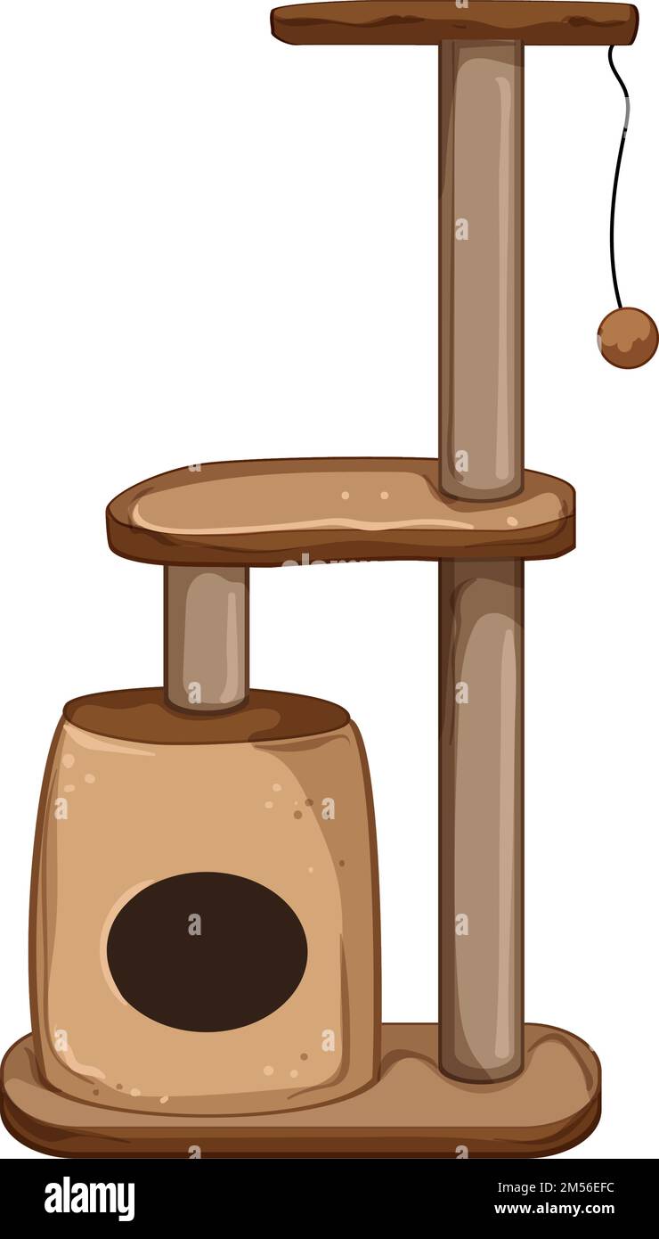 house cat tree cartoon vector illustration Stock Vector Image & Art - Alamy