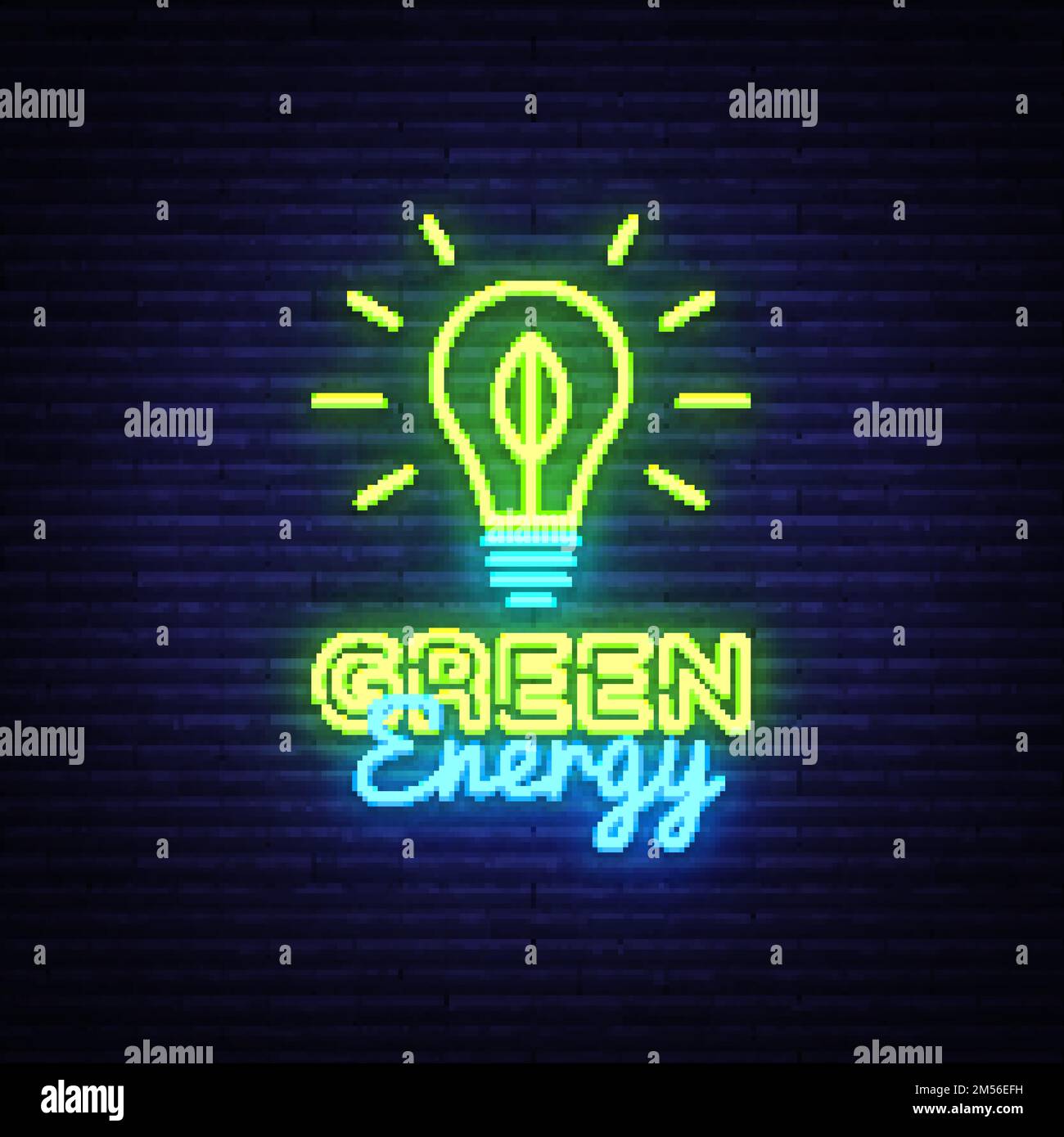 Green Energy neon sign vector. Eco Energy Design template neon sign ...