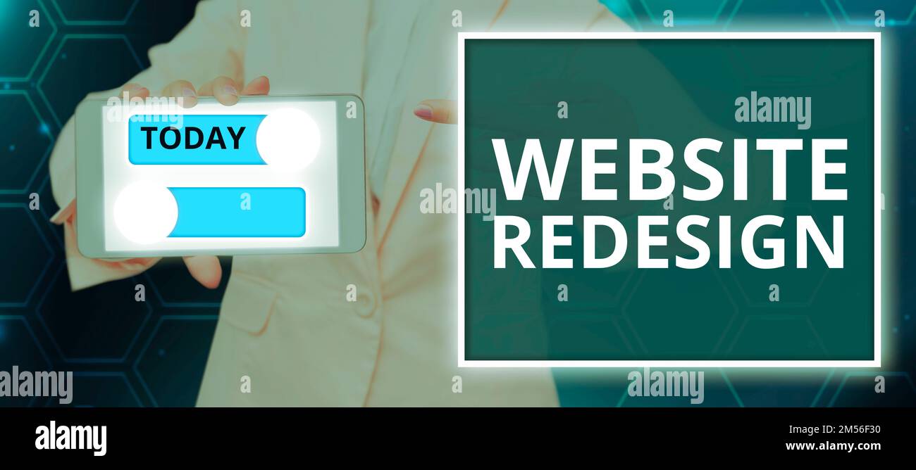 Text caption presenting Website Redesign. Internet Concept modernize improver or evamp your ...