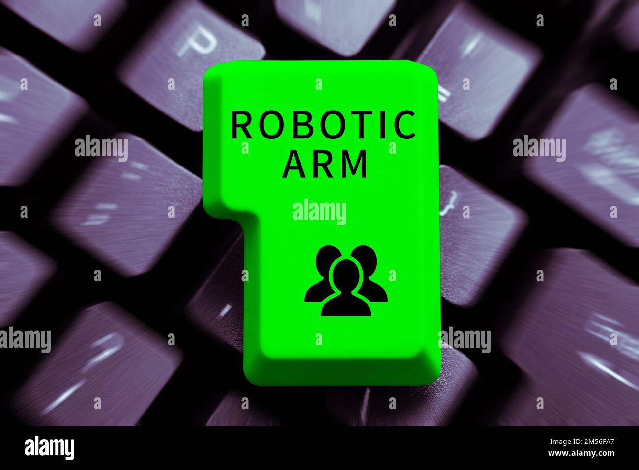 Sign displaying Robotic Arm, Internet Concept programmable mechanical ...