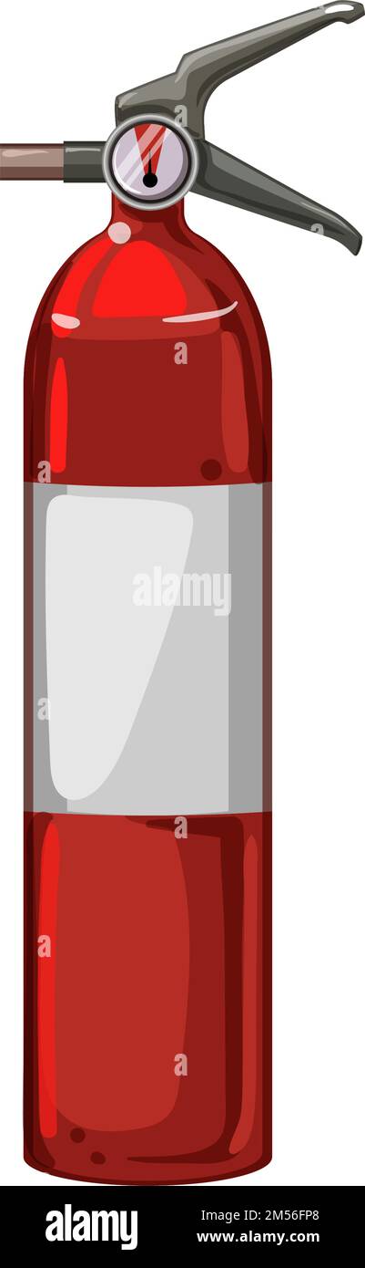 flame fire extinguisher cartoon vector illustration Stock Vector Image ...