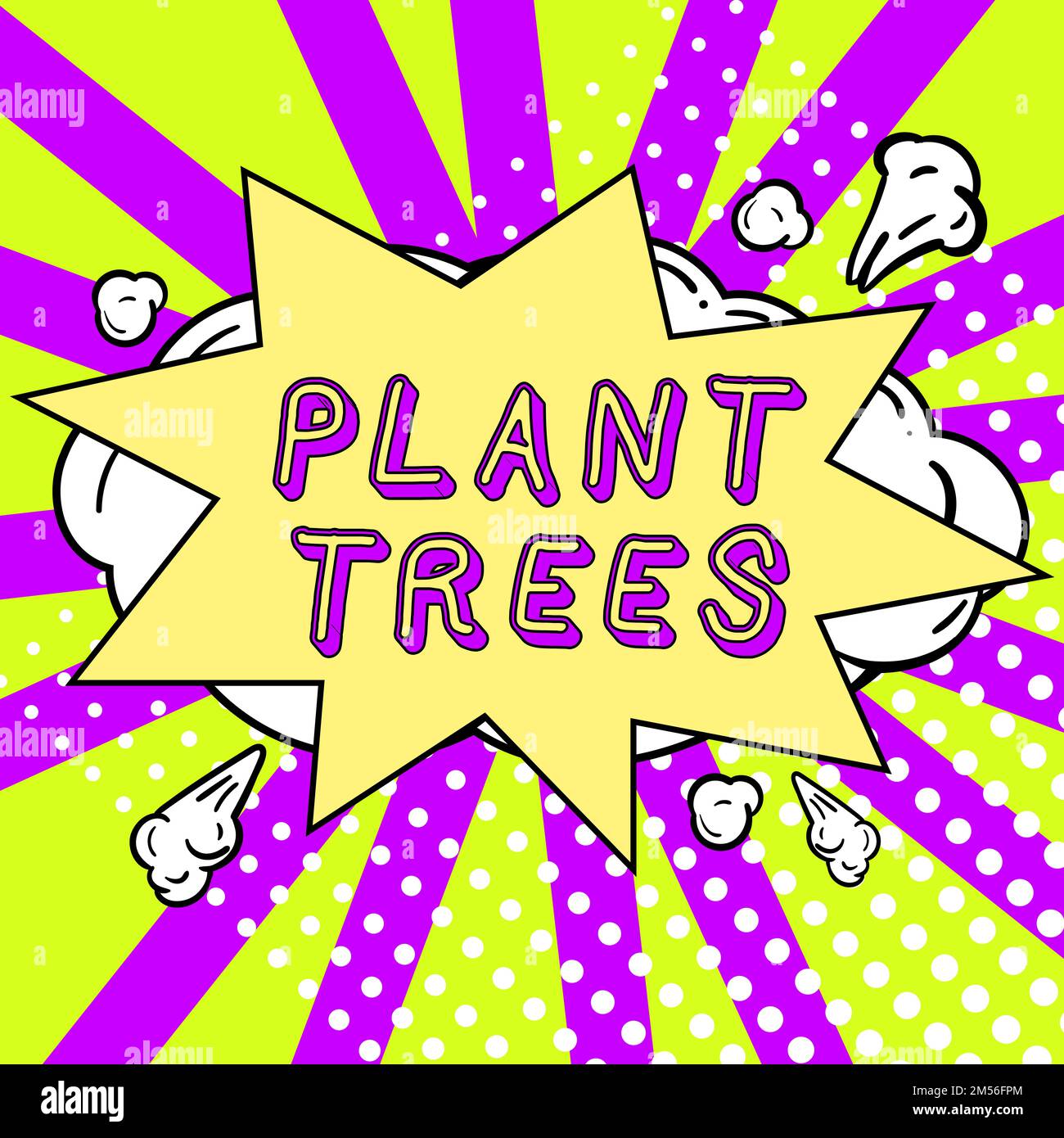 Text caption presenting Plant Trees. Business concept process of ...