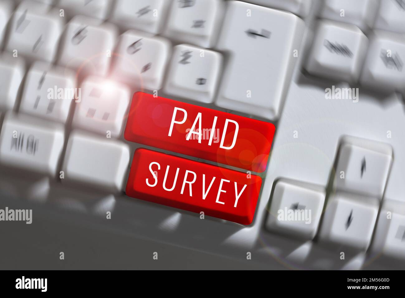 Sign displaying Paid Survey. Internet Concept statistical survey where ...