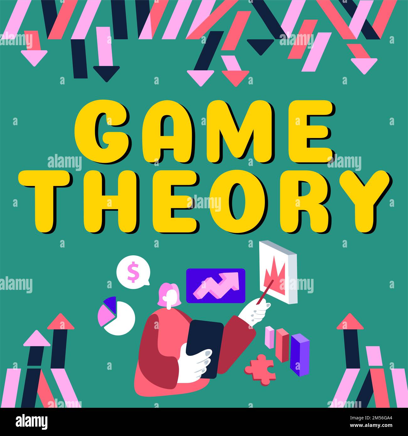 Text sign showing Game Theory, Concept meaning branch of mathematics ...