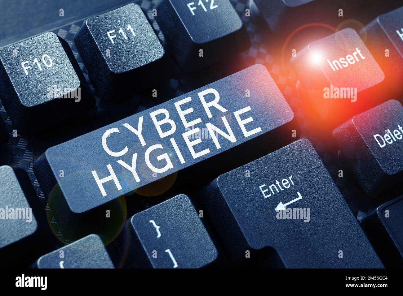 Conceptual caption Cyber Hygiene. Business idea steps that computer ...