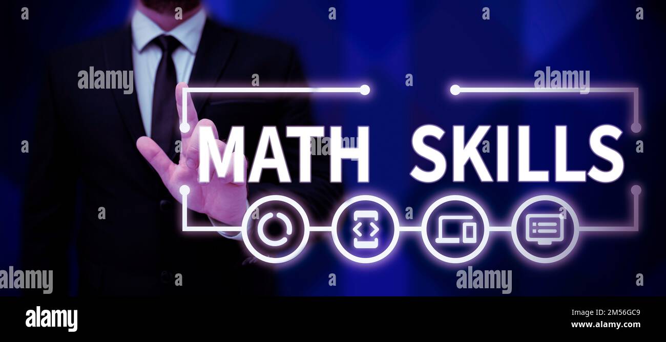 Conceptual Display Math Skills Conceptual Photo Starting To Learn How To Count Numbers Add