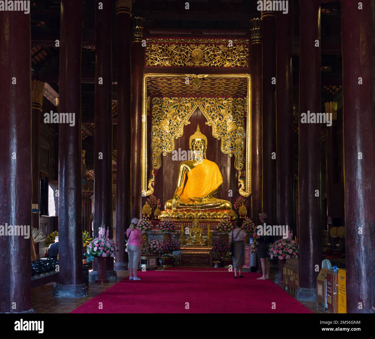 Chiang Mai, Thailand. 9 November 2022. The interior of Wat Phan Tao ...