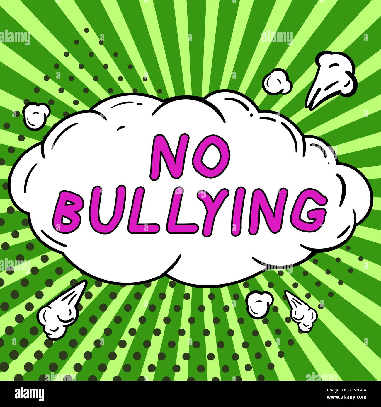 Conceptual caption No Bullying. Business idea stop aggressive behavior ...