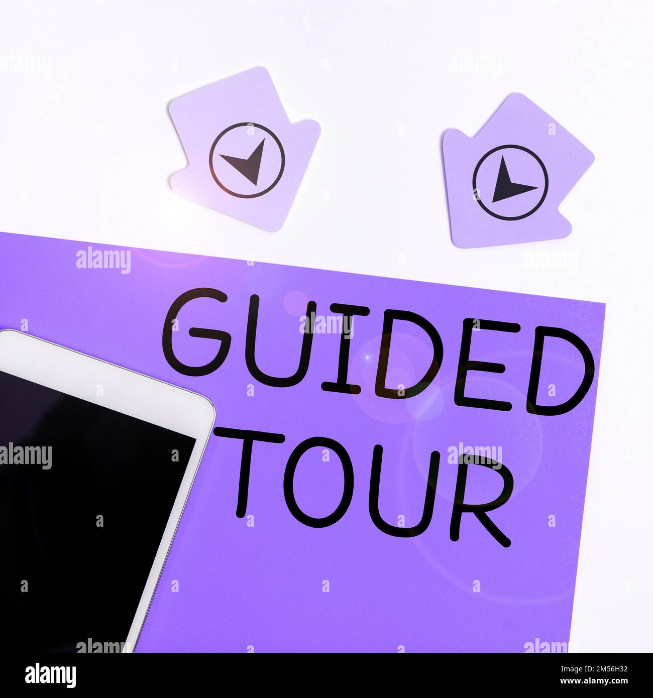 Handwriting text Guided Tour. Business approach advice or information ...