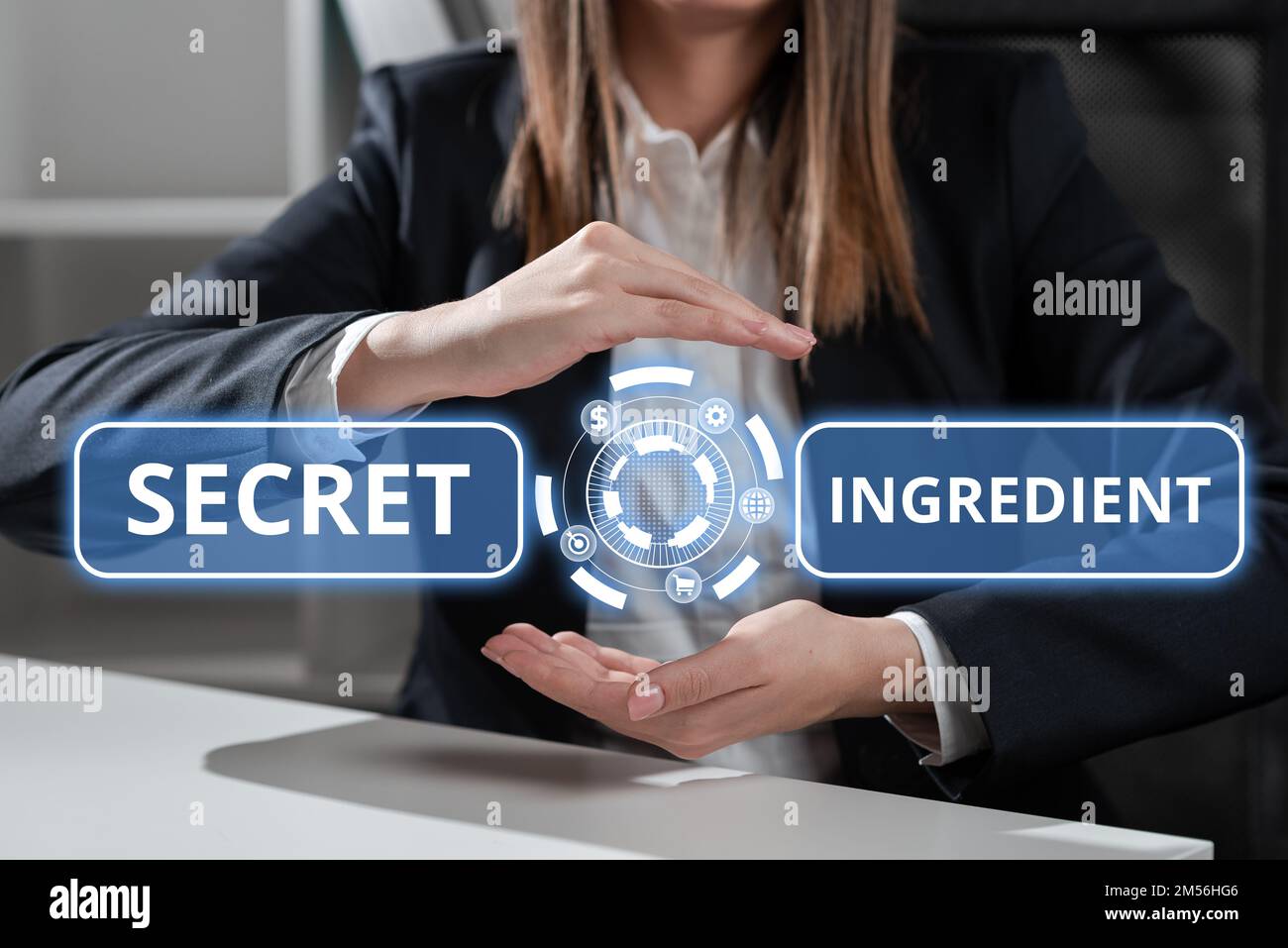 Hand writing sign Secret Ingredient, Business idea special technique or ...