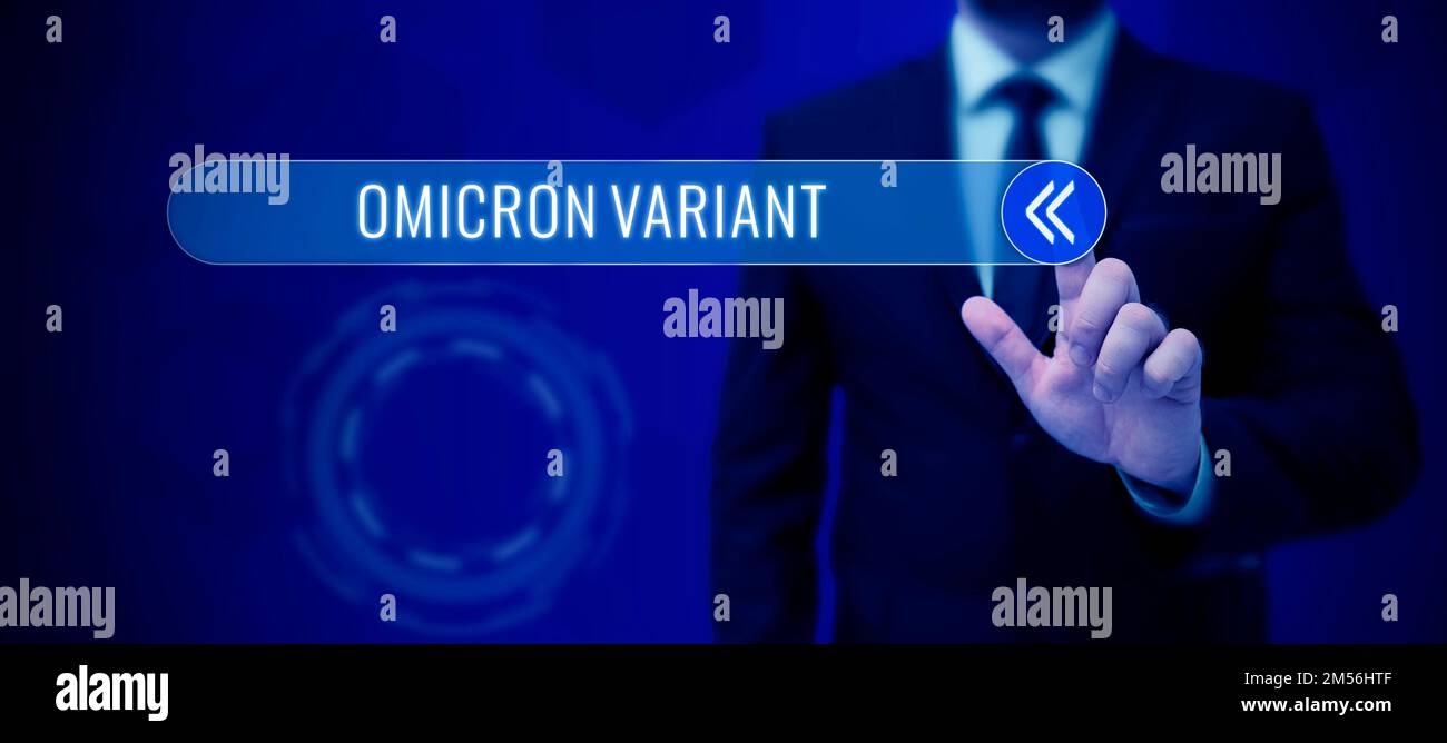 Conceptual caption Omicron Variant. Concept meaning mild to severe ...
