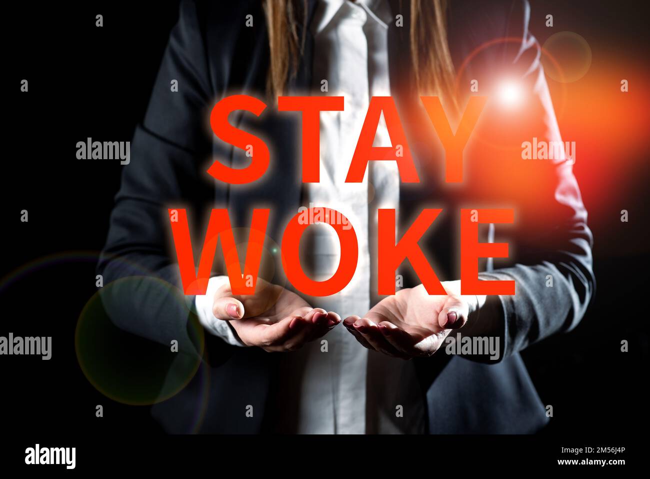Conceptual caption Stay Woke. Conceptual photo being aware of your ...