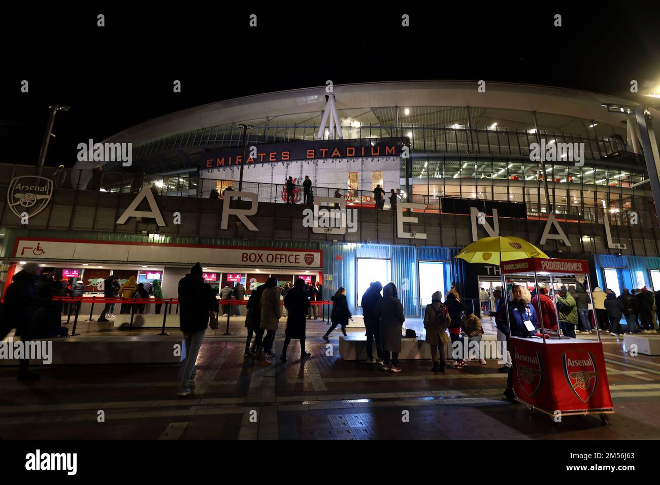 Fans outside the ground before the Premier League match at the Emirates ...