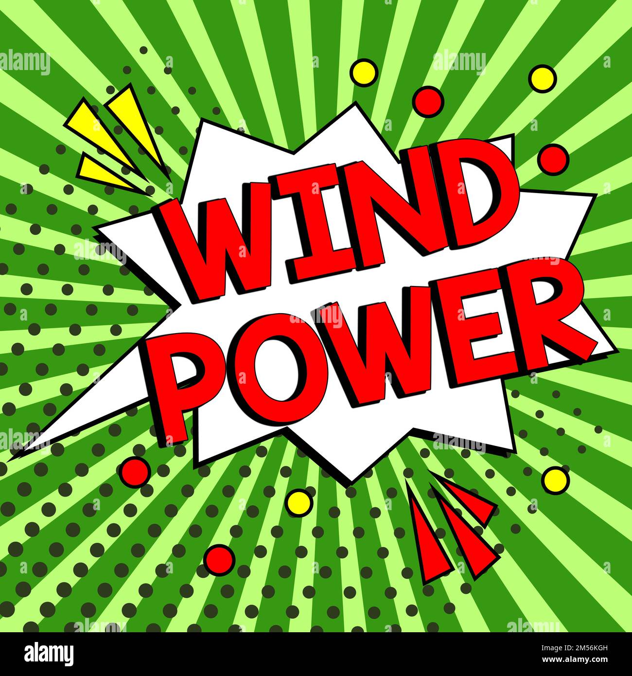Sign displaying Wind Power, Conceptual photo use of air flow to provide ...