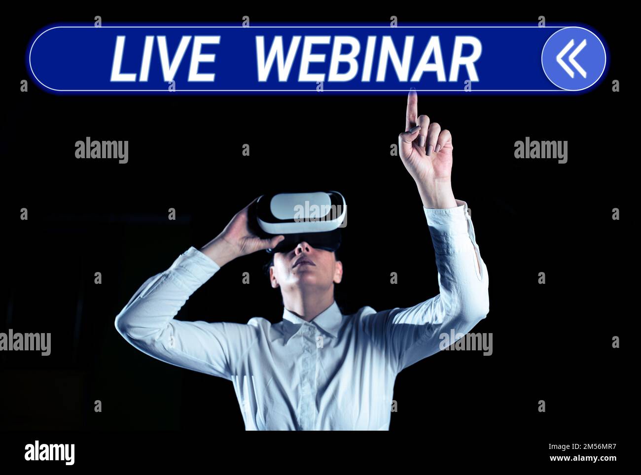 Sign displaying Live Webinar. Conceptual photo Interactive seminar ...