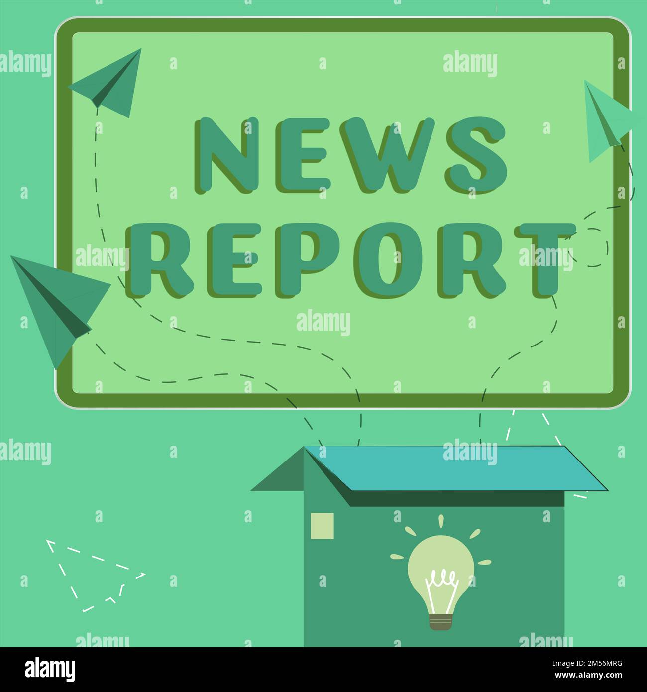 Text sign showing News Report. Concept meaning spoken or written ...