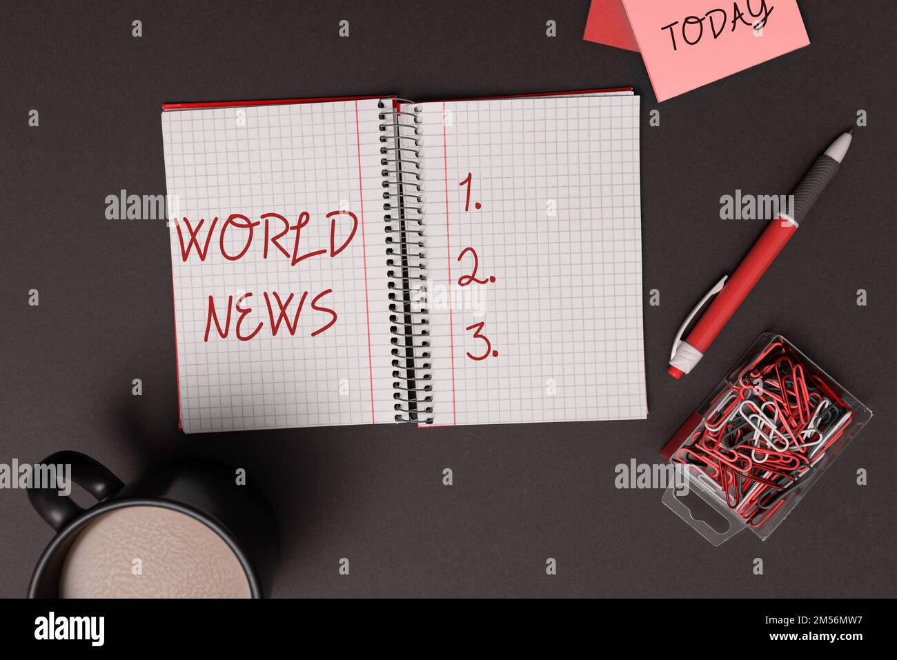 Conceptual caption World News. Concept meaning global noteworthy ...