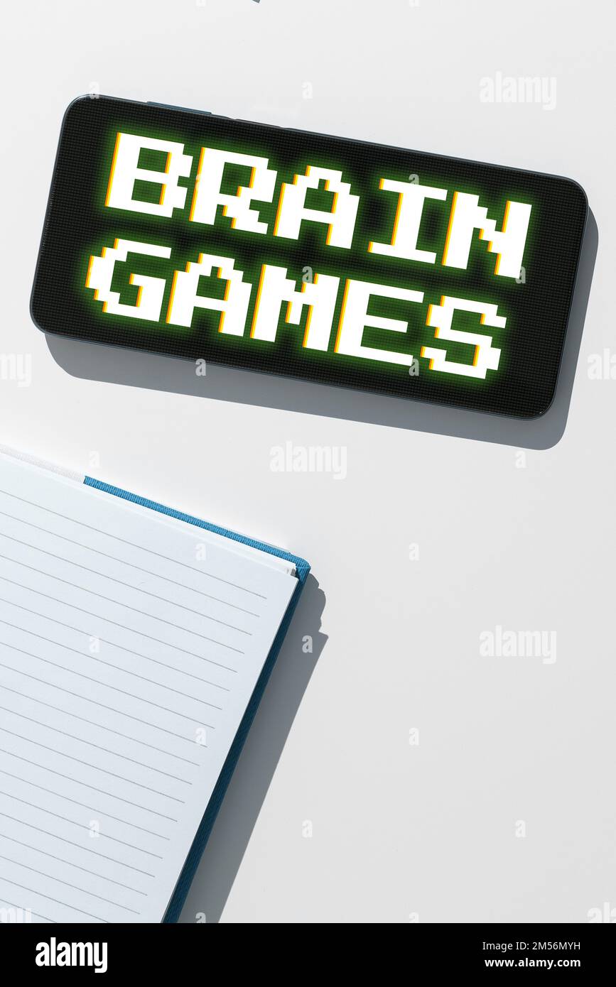 Conceptual display Brain Games. Word for psychological tactic to ...