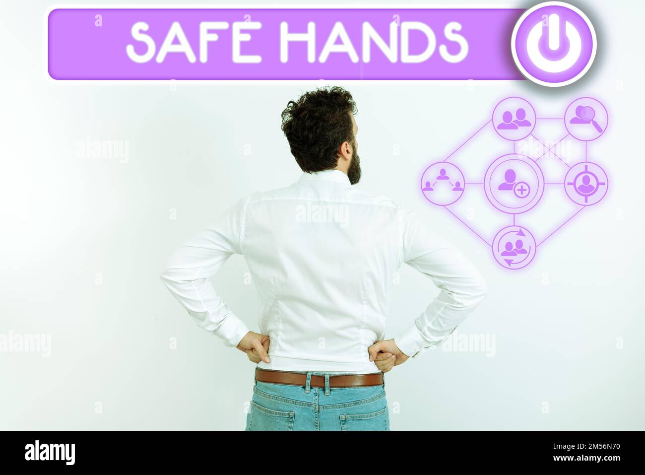 Hand writing sign Safe Hands. Business concept Ensuring the sterility ... Hand writing sign Safe Hands. Business concept Ensuring the sterility ...