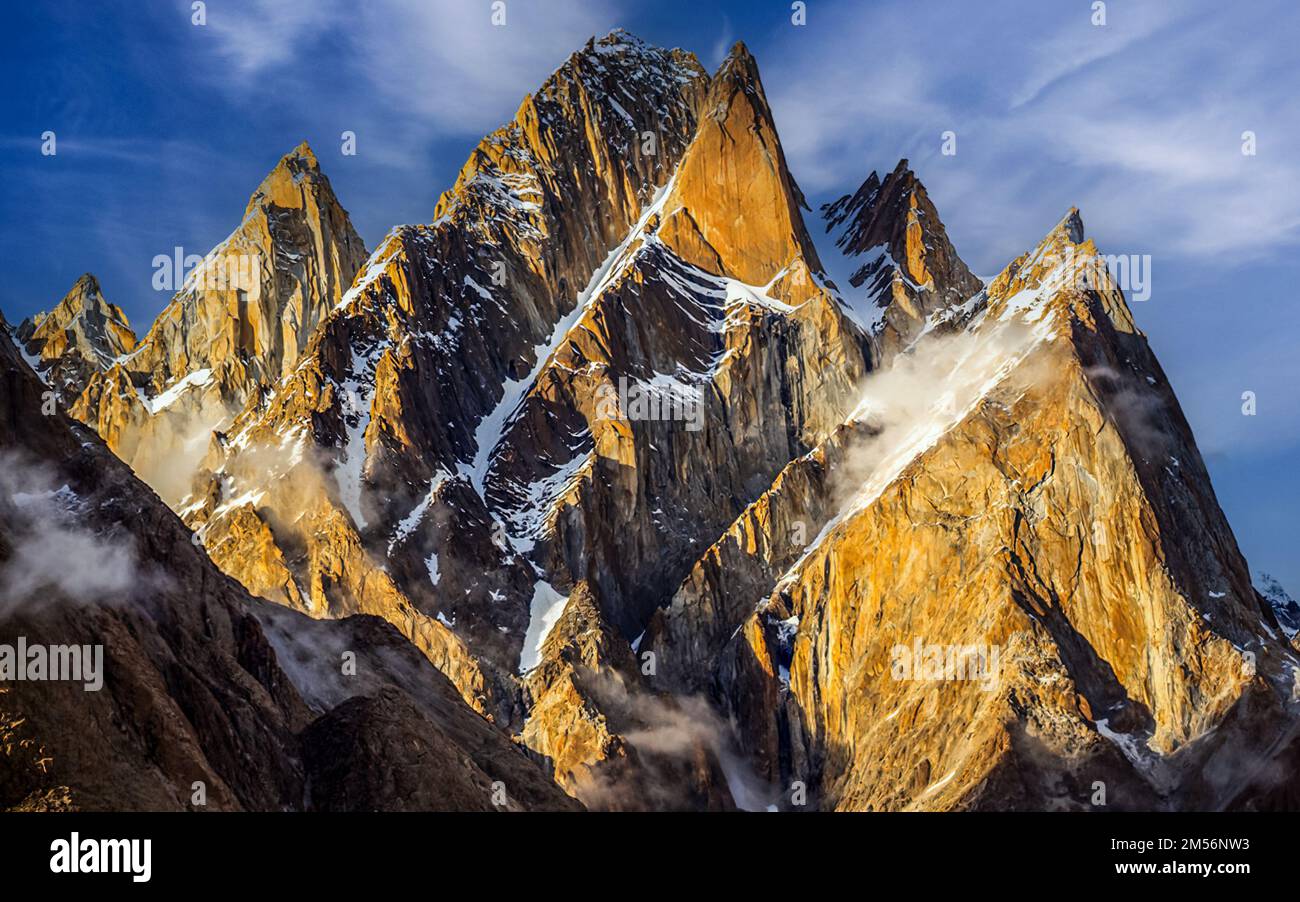 The Trango Towers are a family of rock towers situated in Gilgit ...