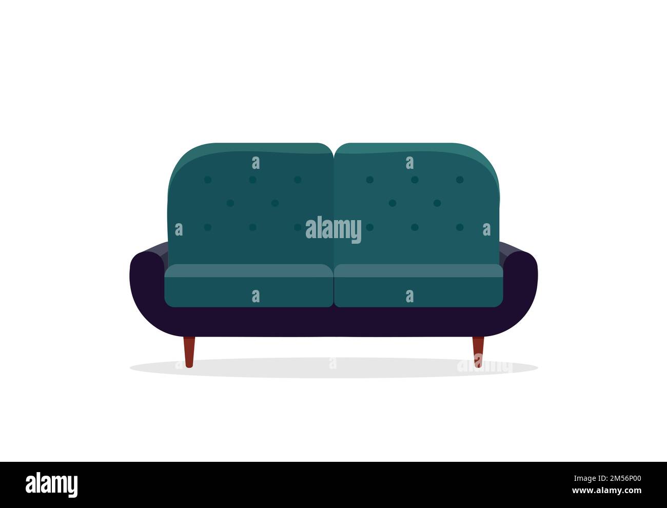 Comfortable sofa on white background. Isolated couch lounge in interior ...