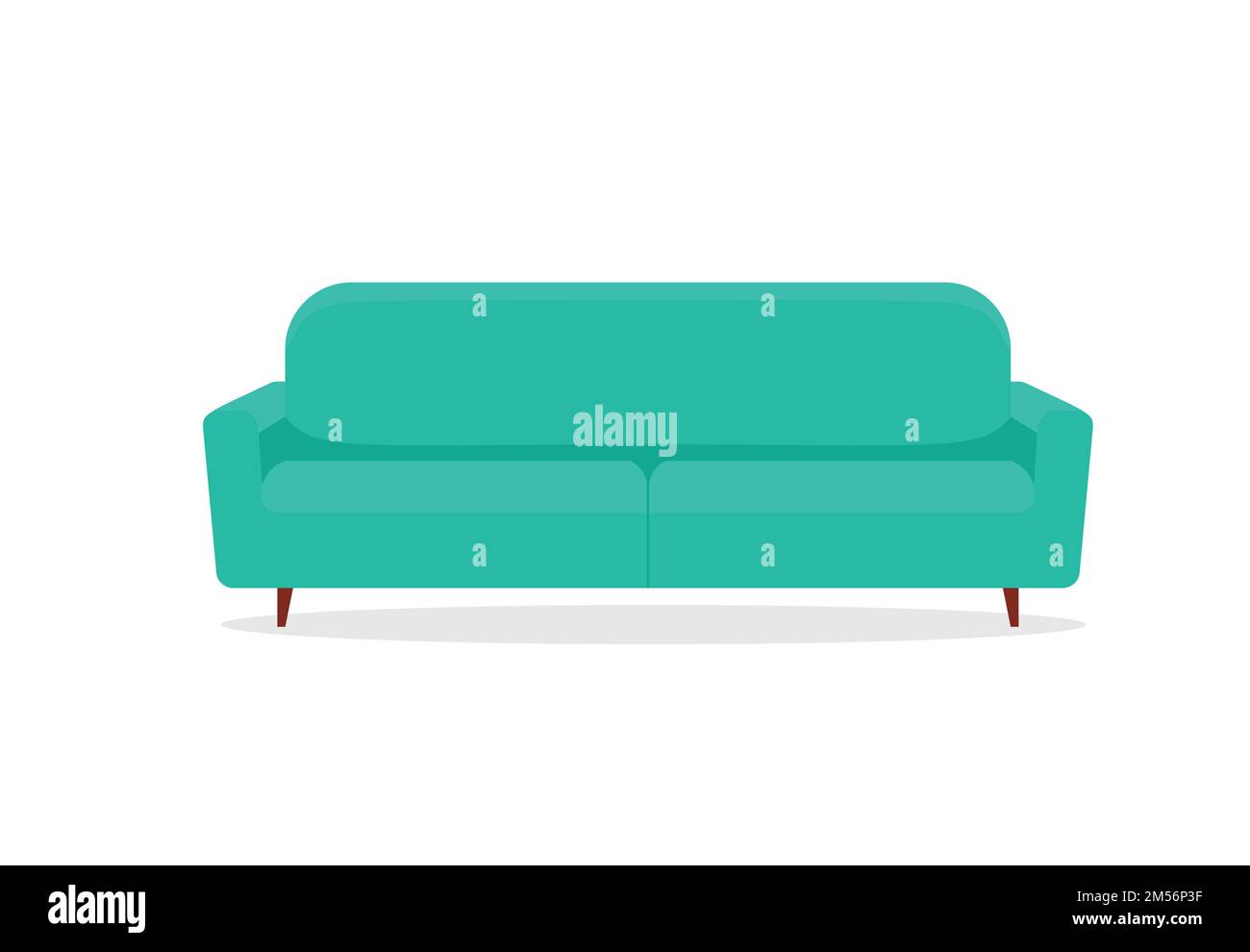 Comfortable sofa on white background. Isolated couch lounge in interior ...