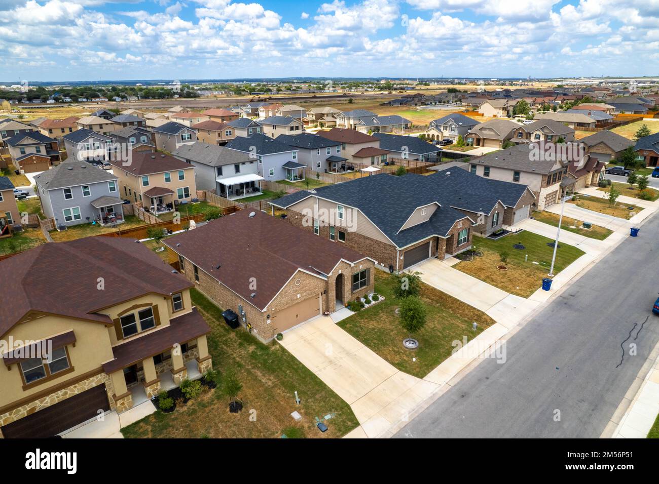 a neighborhood with homes Stock Photo - Alamy