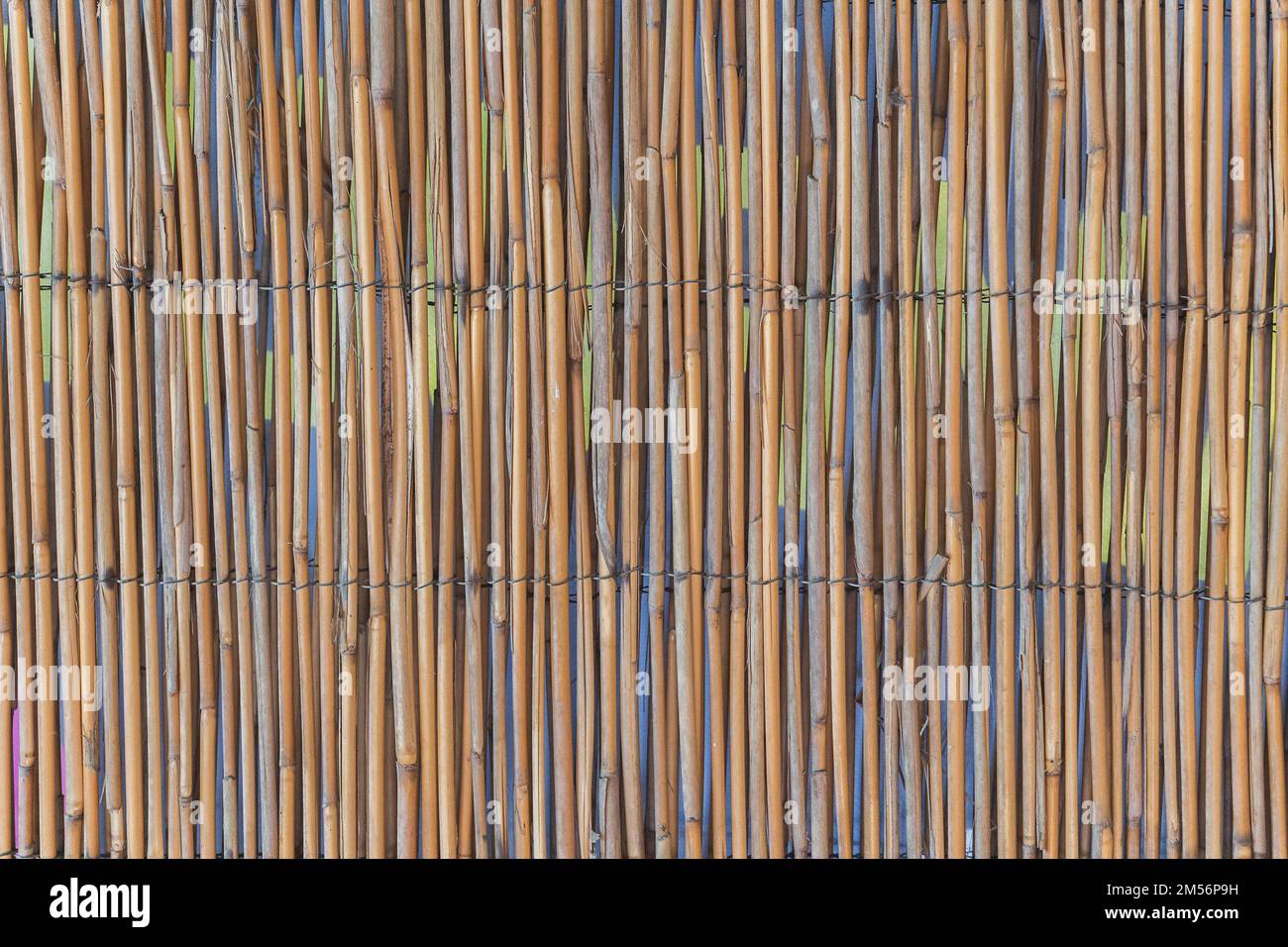 Bamboo covered exterior wall of a building Stock Photo - Alamy