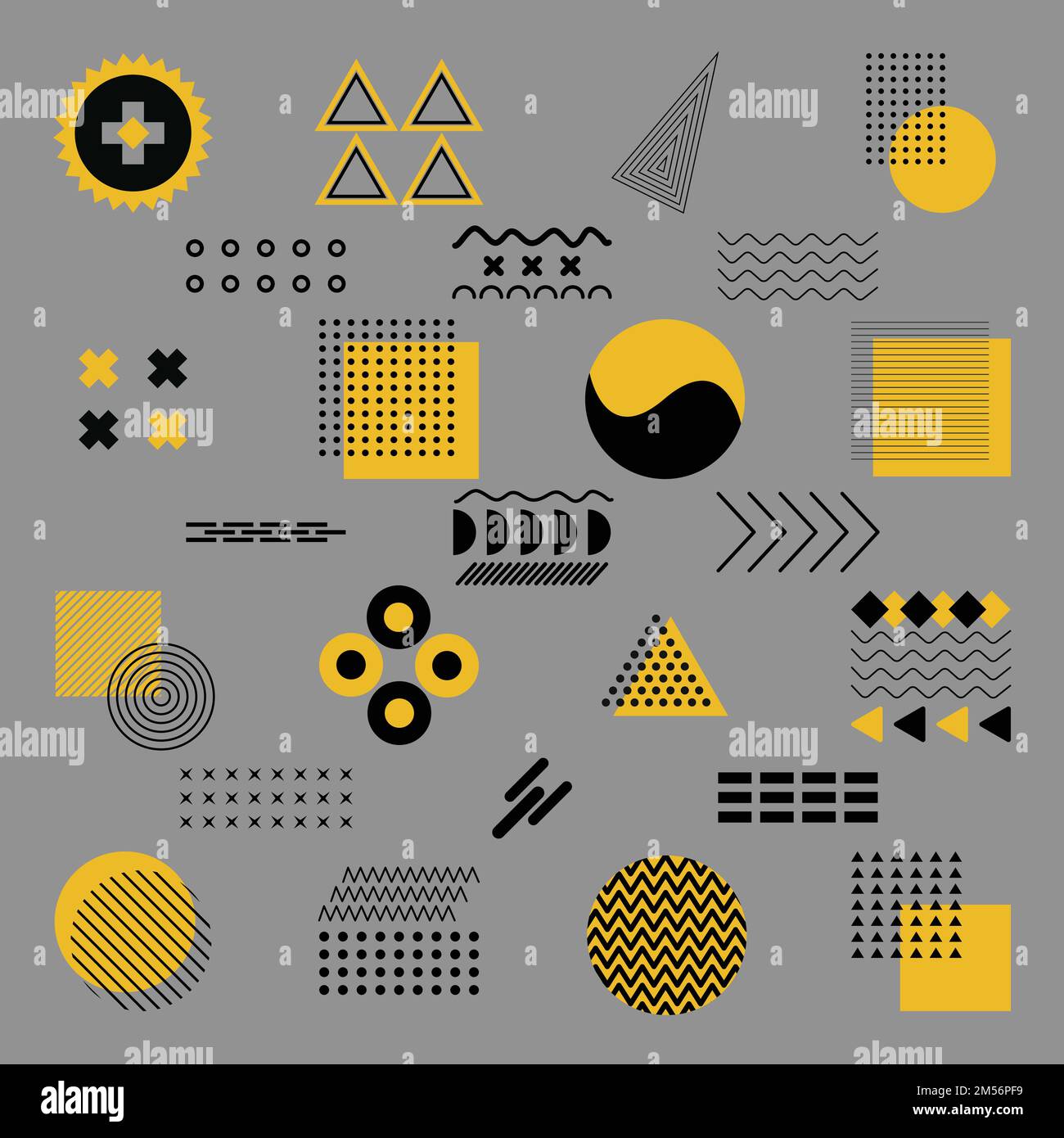 Set of geometric shapes. Retro design elements, vintage, advertisement ...