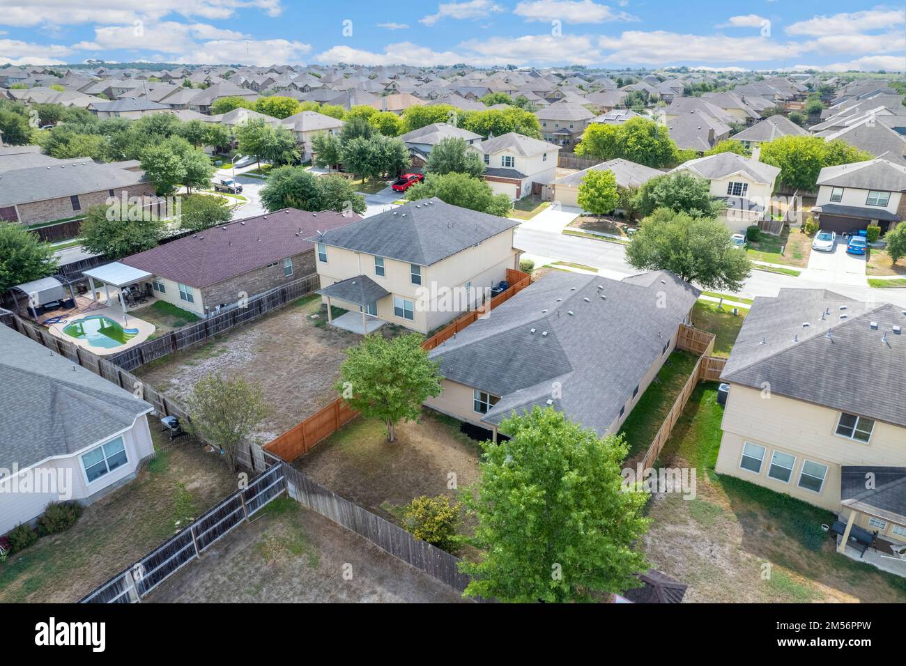 a neighborhood with homes Stock Photo - Alamy