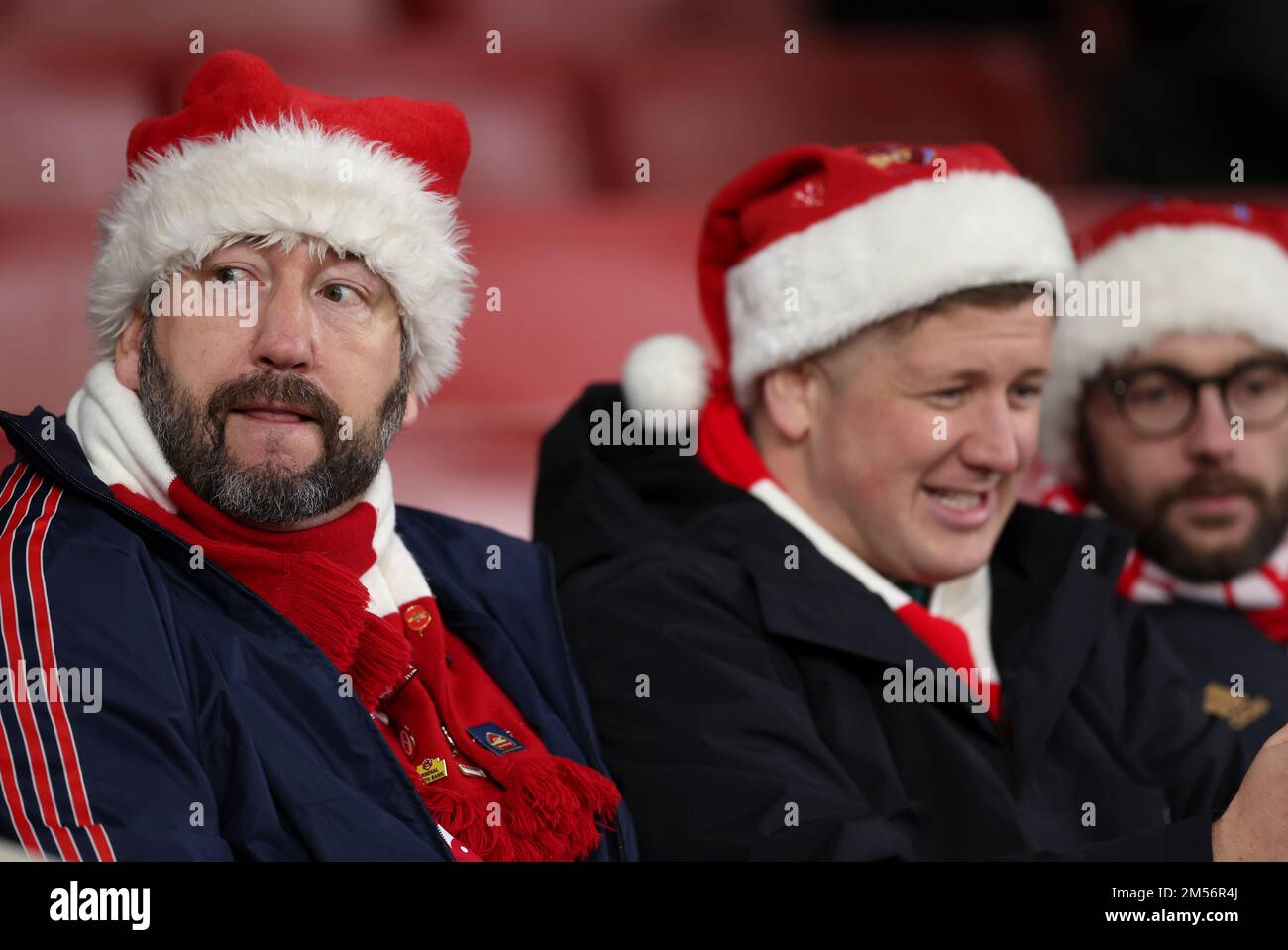 Arsenal fans in the stands before the Premier League match at the ...