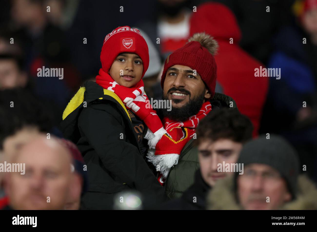 Arsenal fans in the stands before the Premier League match at the ...