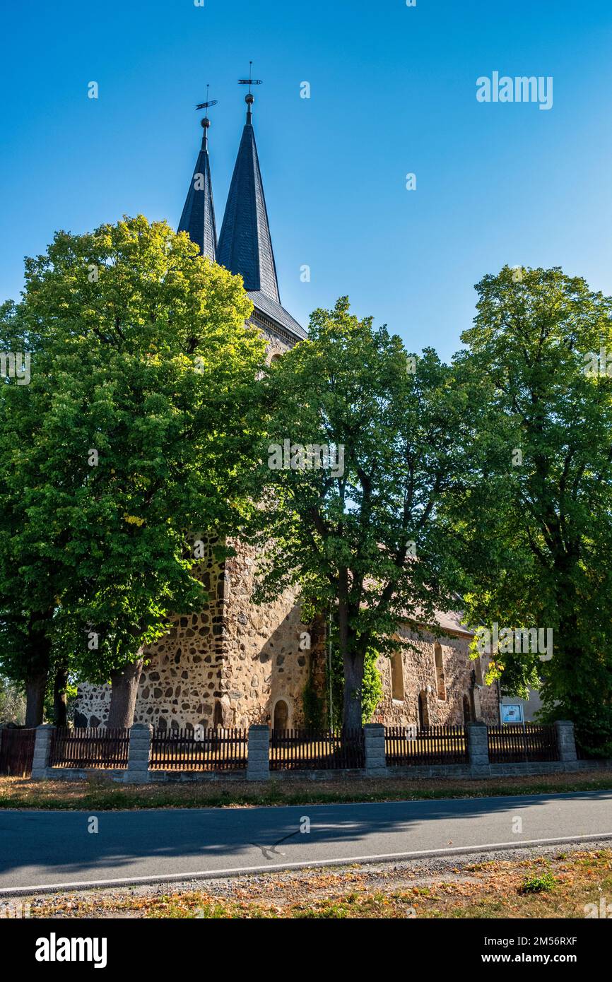 Village church Ihlow, Teltow-Fläming, Brandenburg, Germany Stock Photo ...