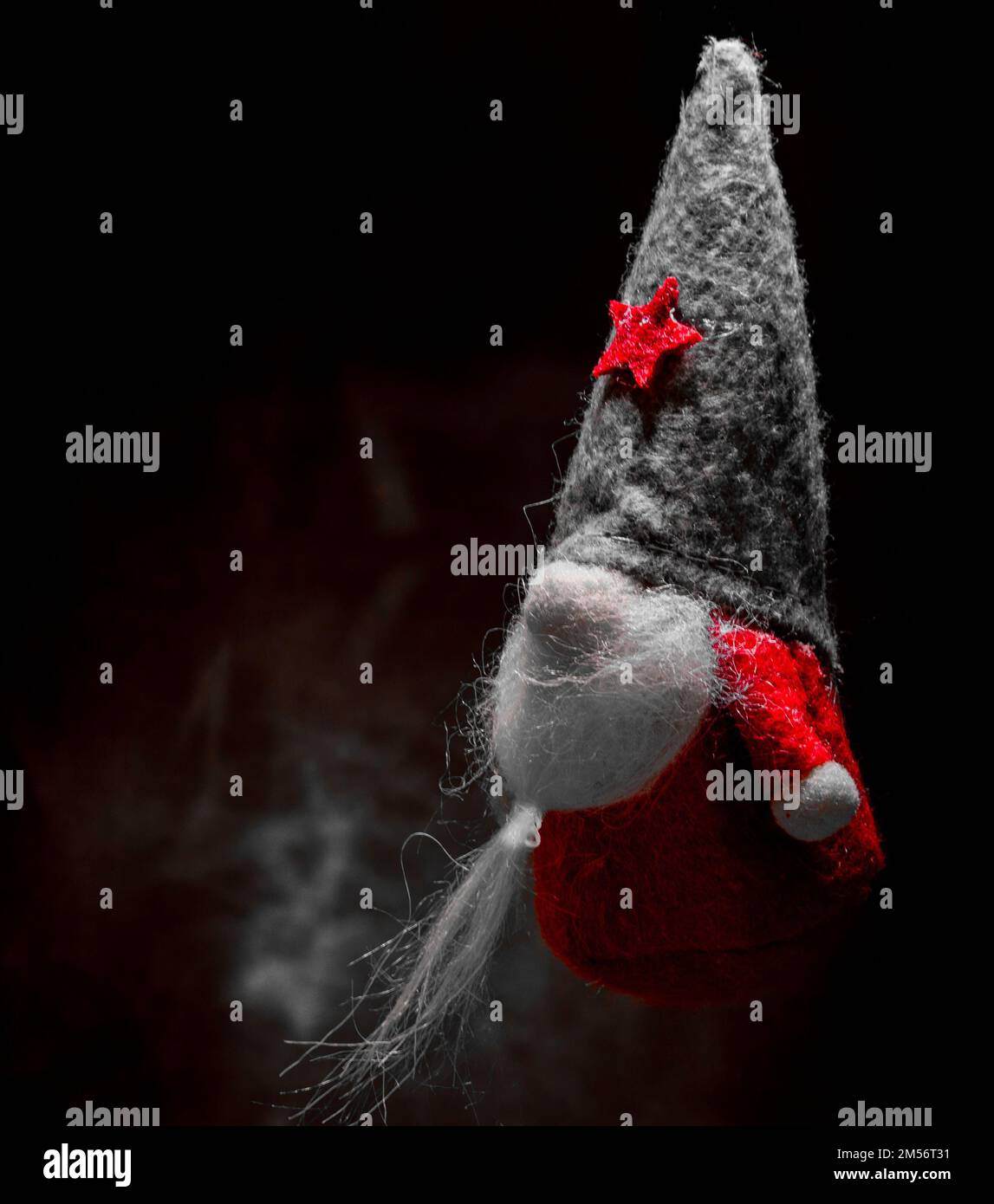 bearded elf with black background Stock Photo - Alamy