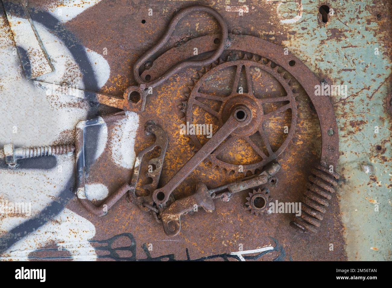 metal background from different rusty unnecessary parts Stock Photo - Alamy