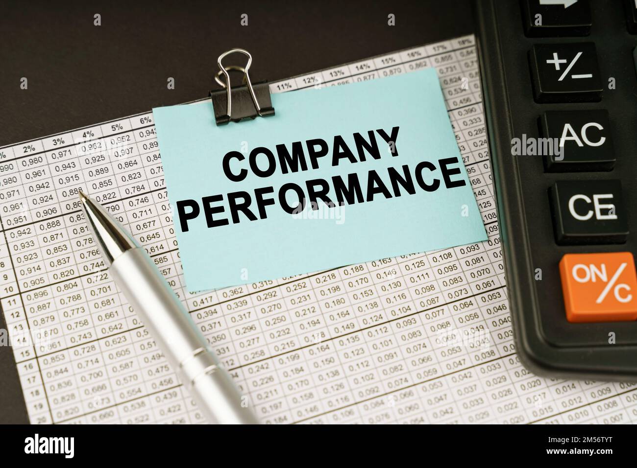 Business concept. On financial reports lies a calculator, a pen and a ...