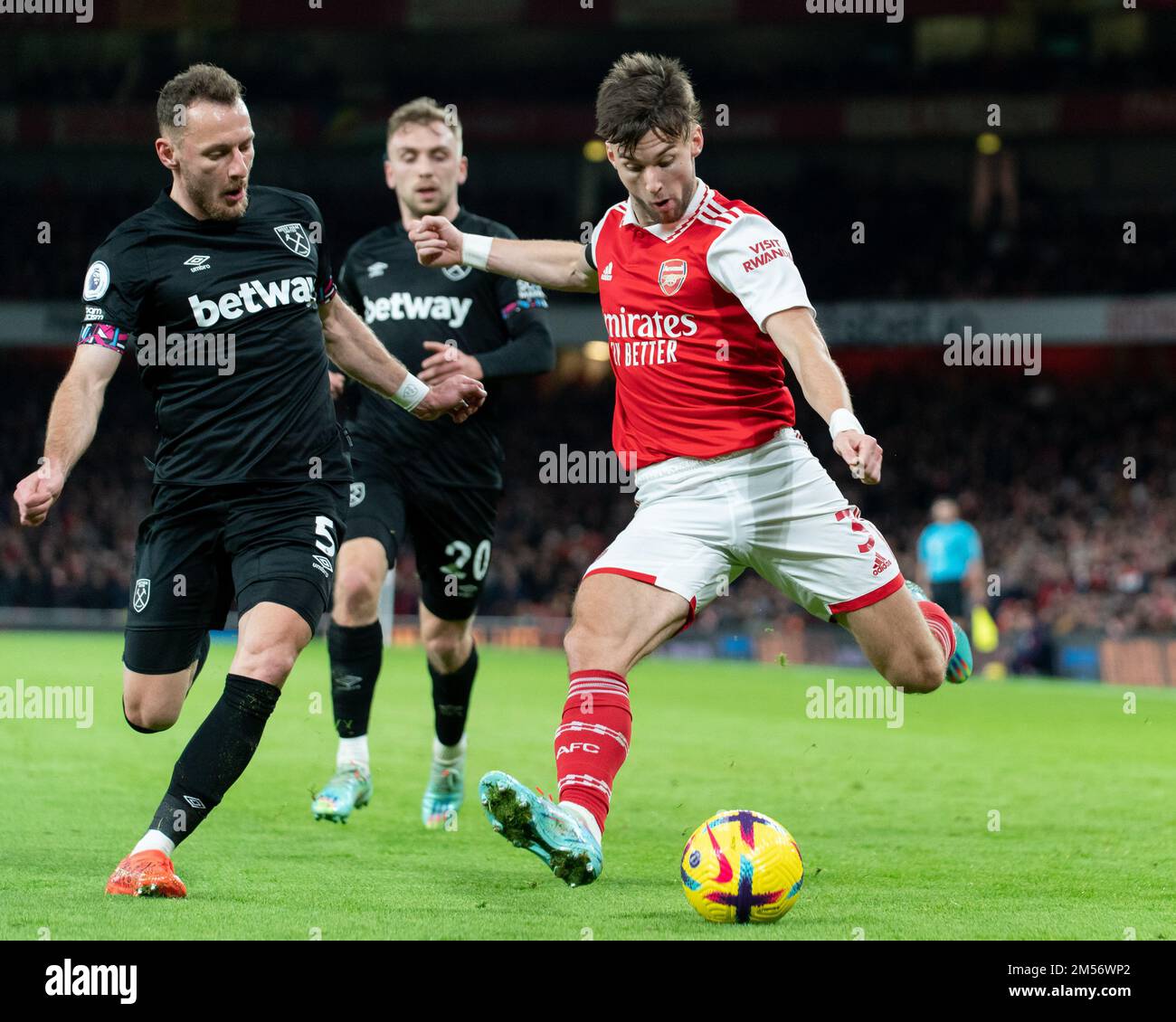 Kieran Tierney #3 of Arsenal in action during the game during the ...