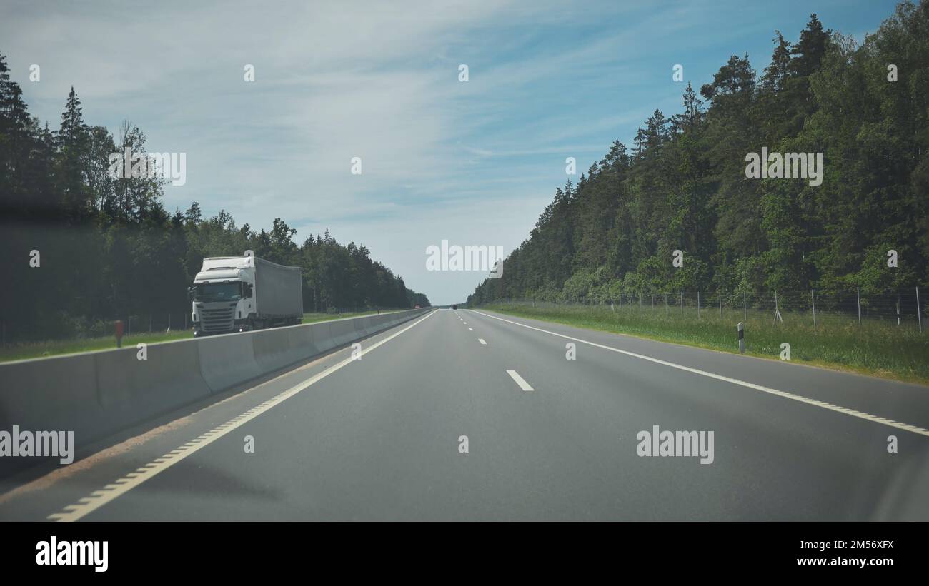 Traffic on the intercity highway Stock Photo - Alamy
