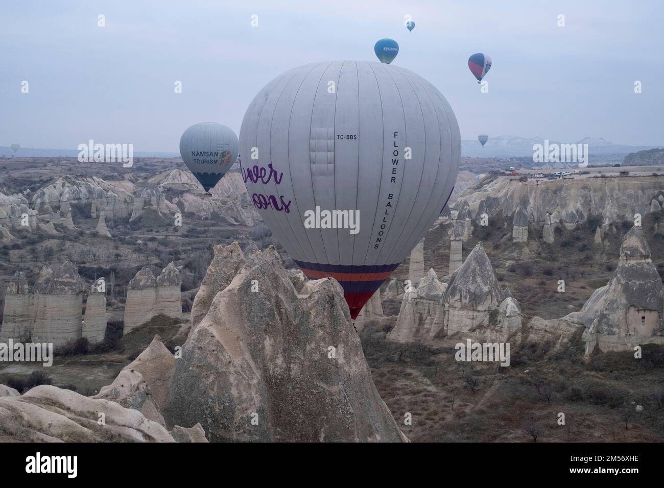 Nevsehir, Turkey. 25th Dec, 2022. Balloons seen in the air. Every year ...