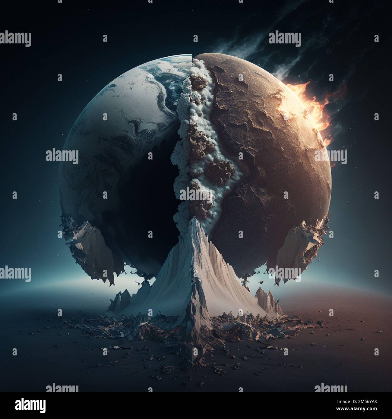 Planets collision hi-res stock photography and images - Alamy