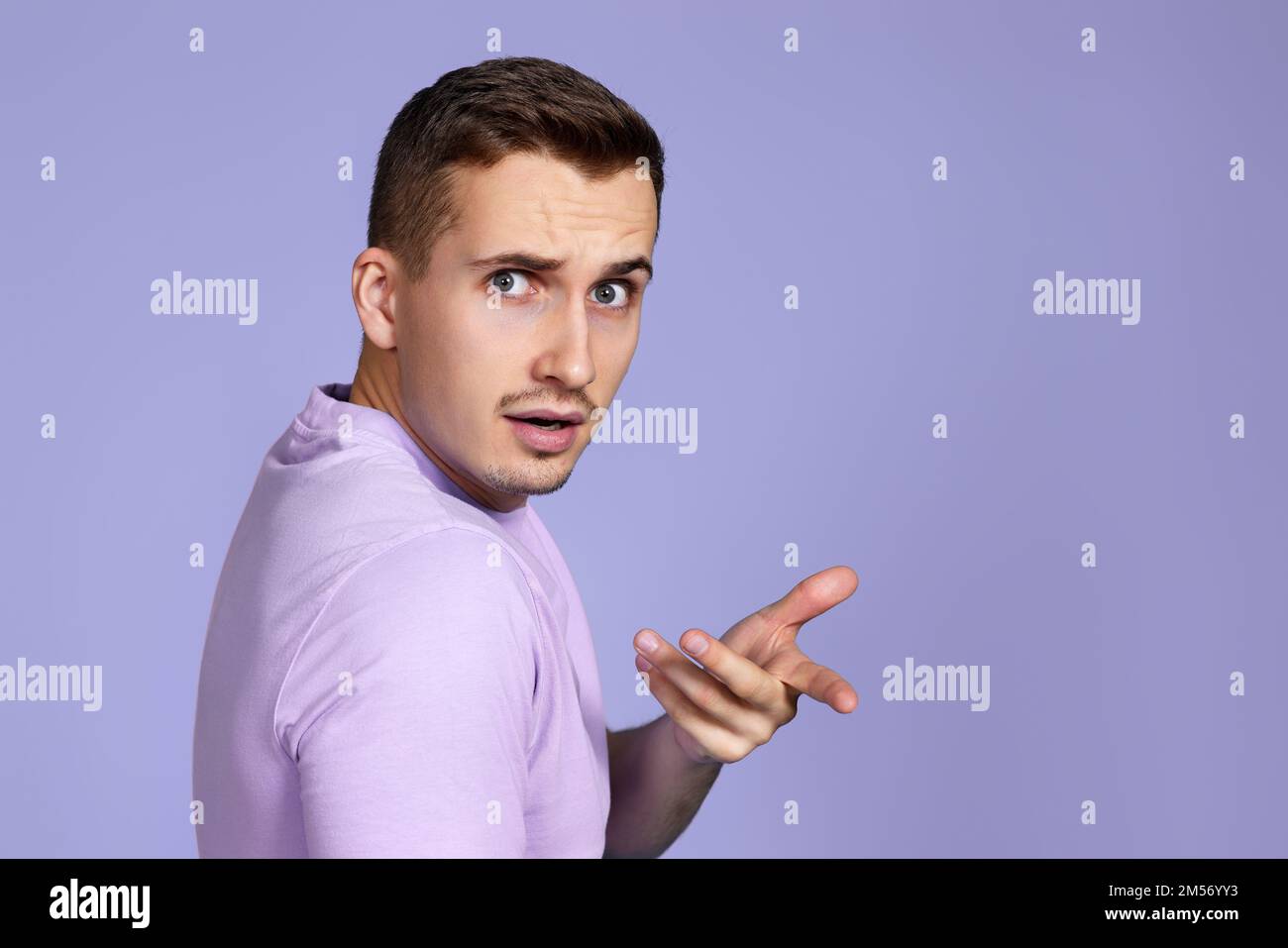 Male model looking back turned hi-res stock photography and images - Alamy