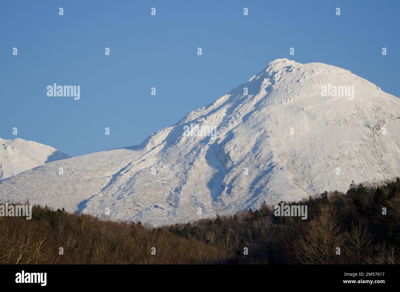 Snow-capped Mount Rausu. Shiretoko National Park. Shiretoko Peninsula ...