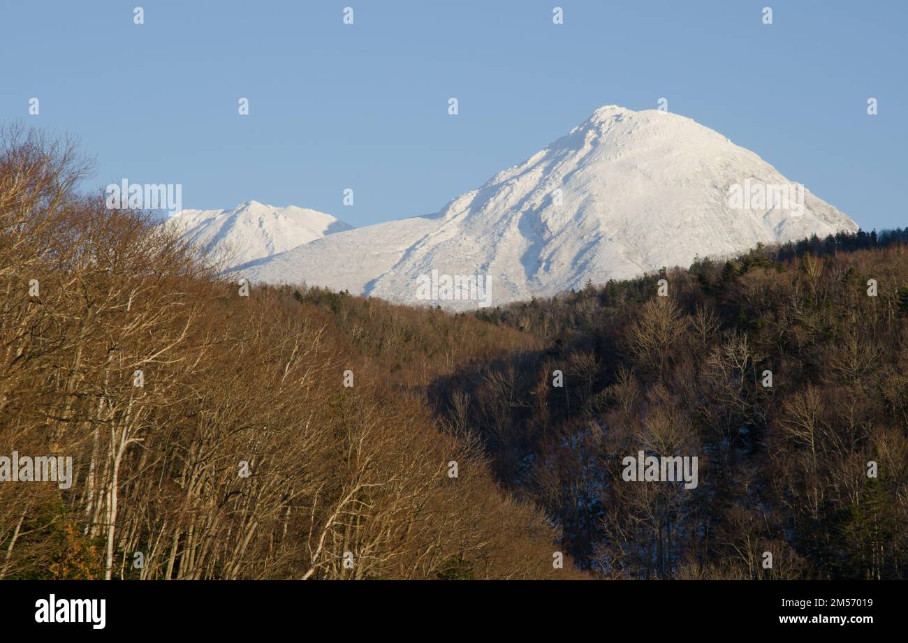 Snow-capped Mount Rausu. Shiretoko National Park. Shiretoko Peninsula ...