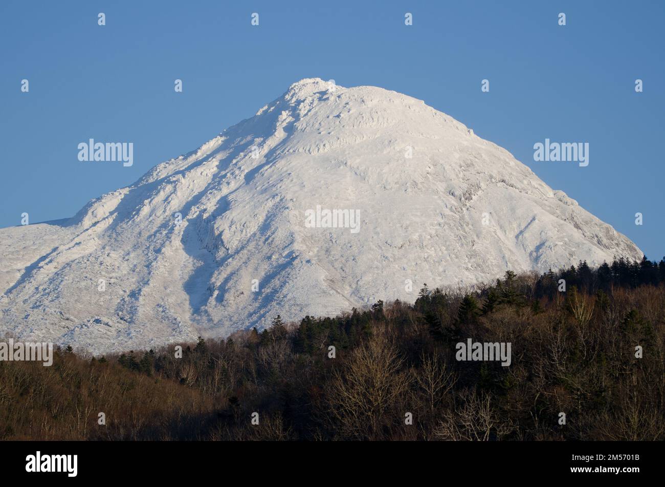Snow-capped Mount Rausu. Shiretoko National Park. Shiretoko Peninsula ...