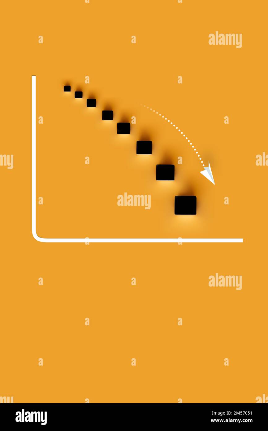 The concept of worrying about the economic recession caused by ...