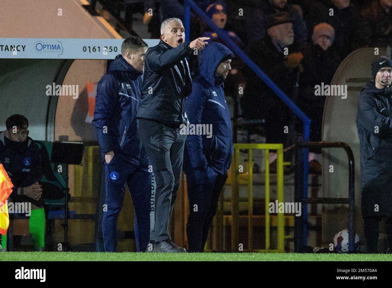 Hartlepool United manager Keith Curle during the Sky Bet League 2 match ...