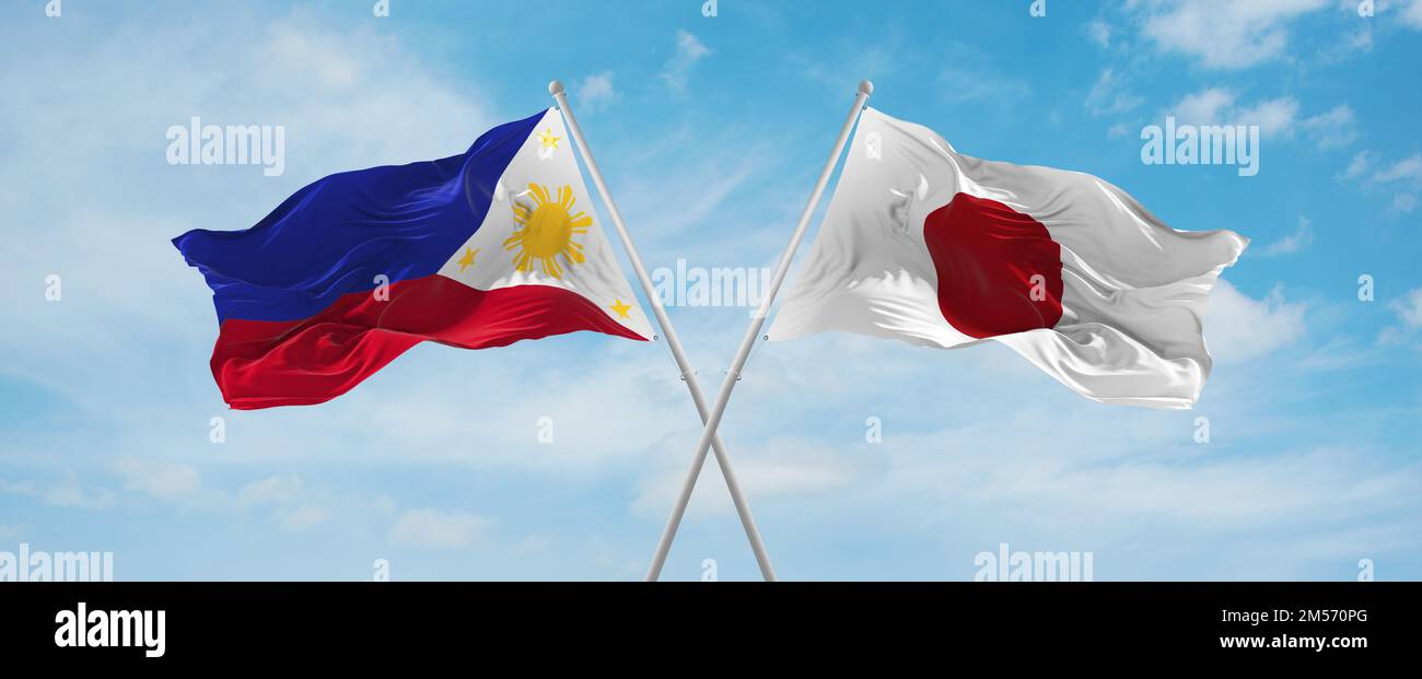 Philippines japan flags 3d hi-res stock photography and images - Alamy