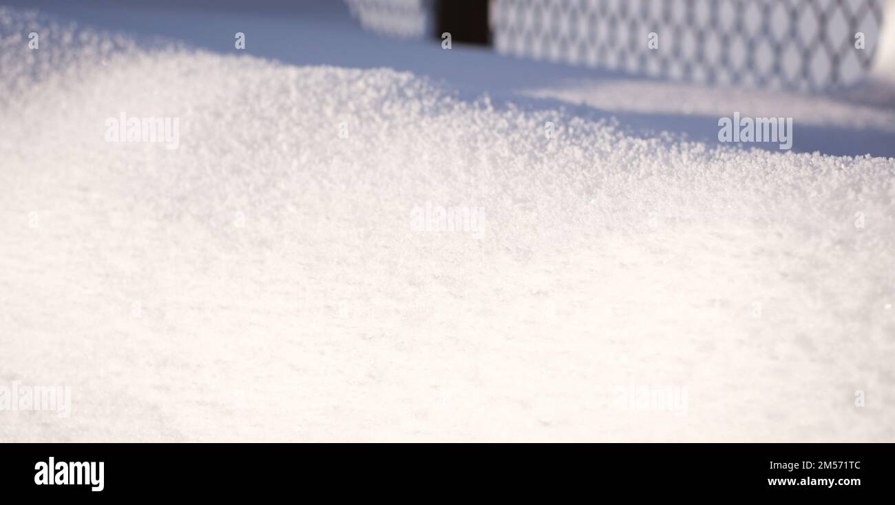 Natural winter background from snow falling on the ground Stock Photo ...